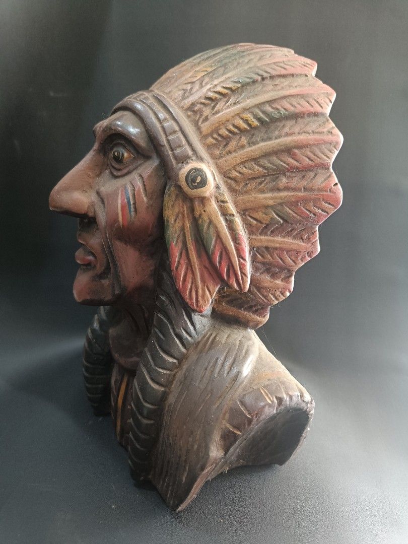 Patung Indian Antik, Antik, Pajangan di Carousell