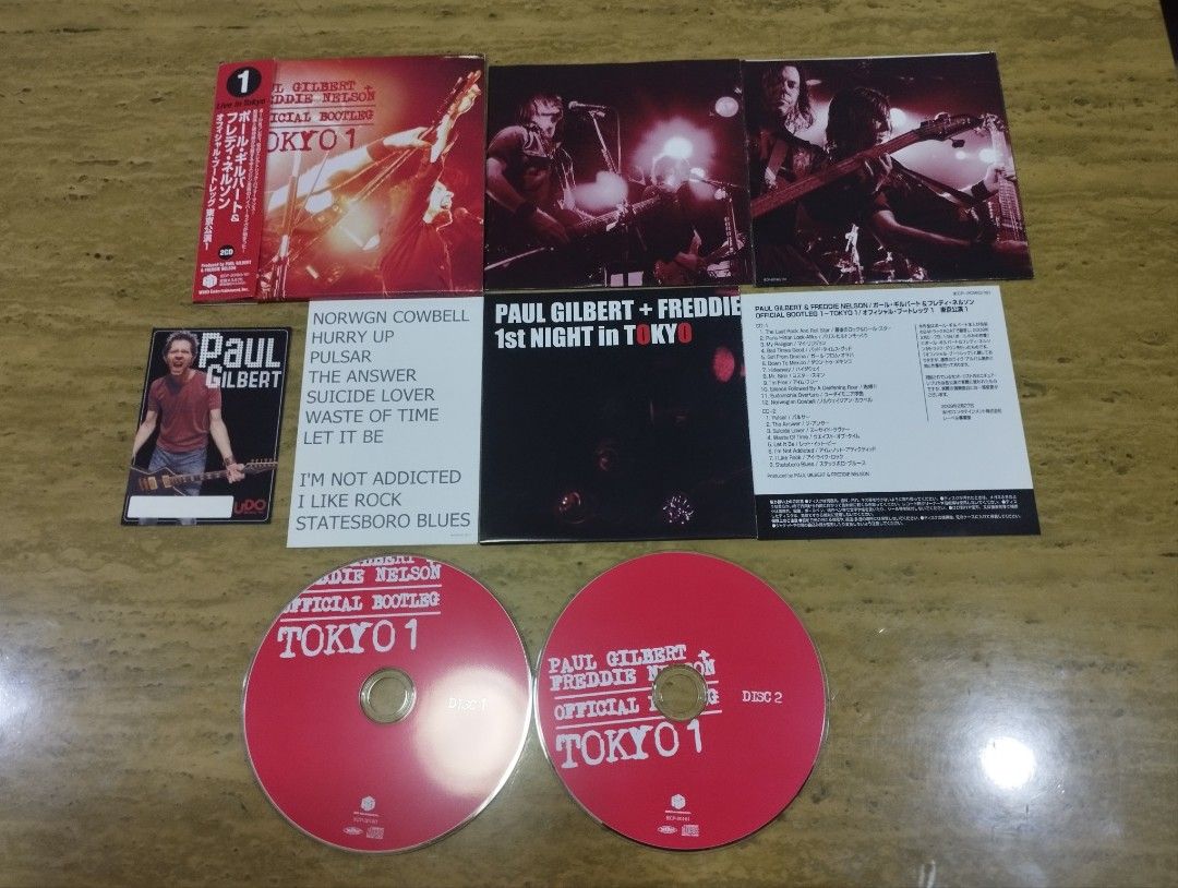 Paul Gilbert + Freddie Nelson - Official Bootleg Tokyo 1 Japan CD ...