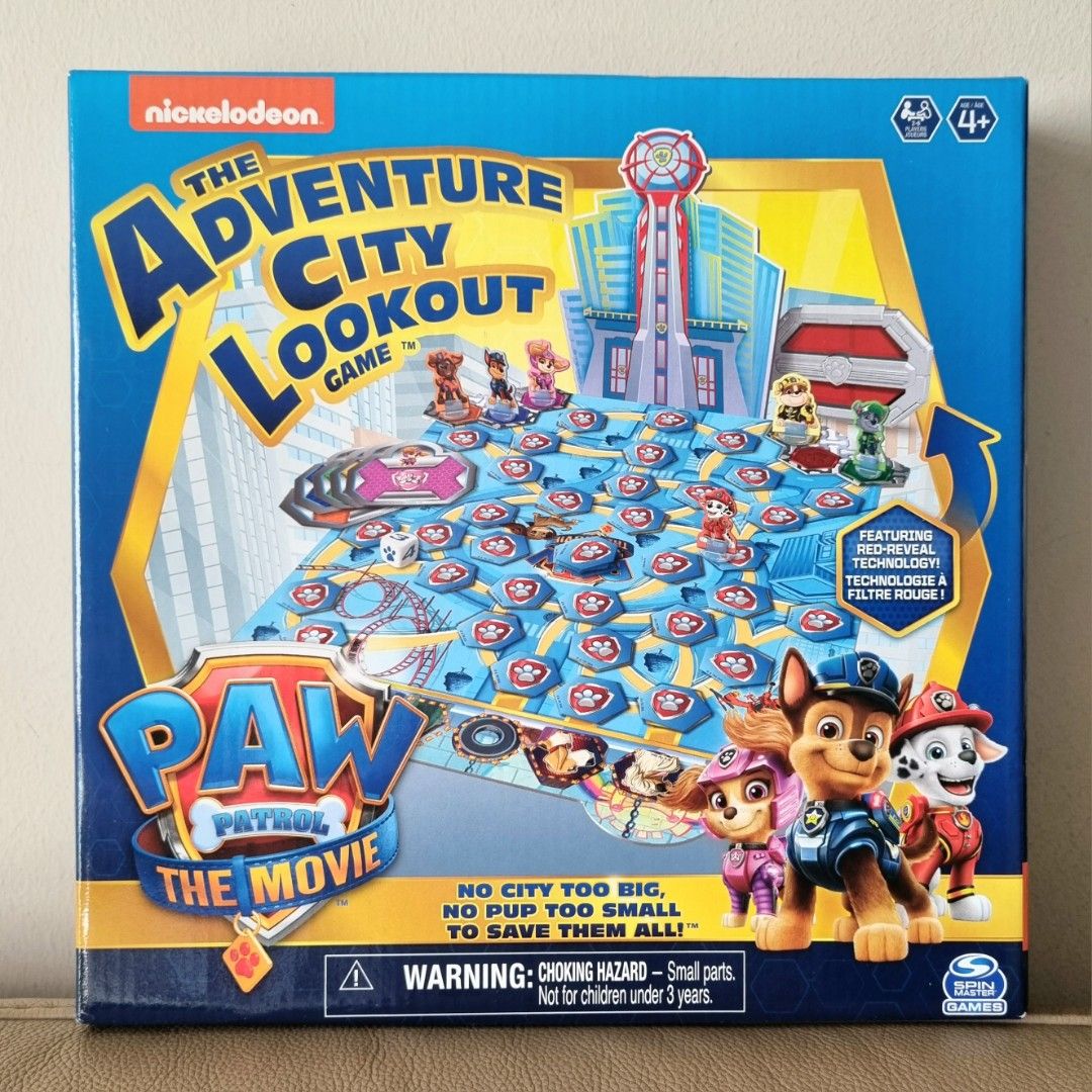 PAW Patrol The Adventure City Lookout Tower Board Game, Hobbies & Toys ...