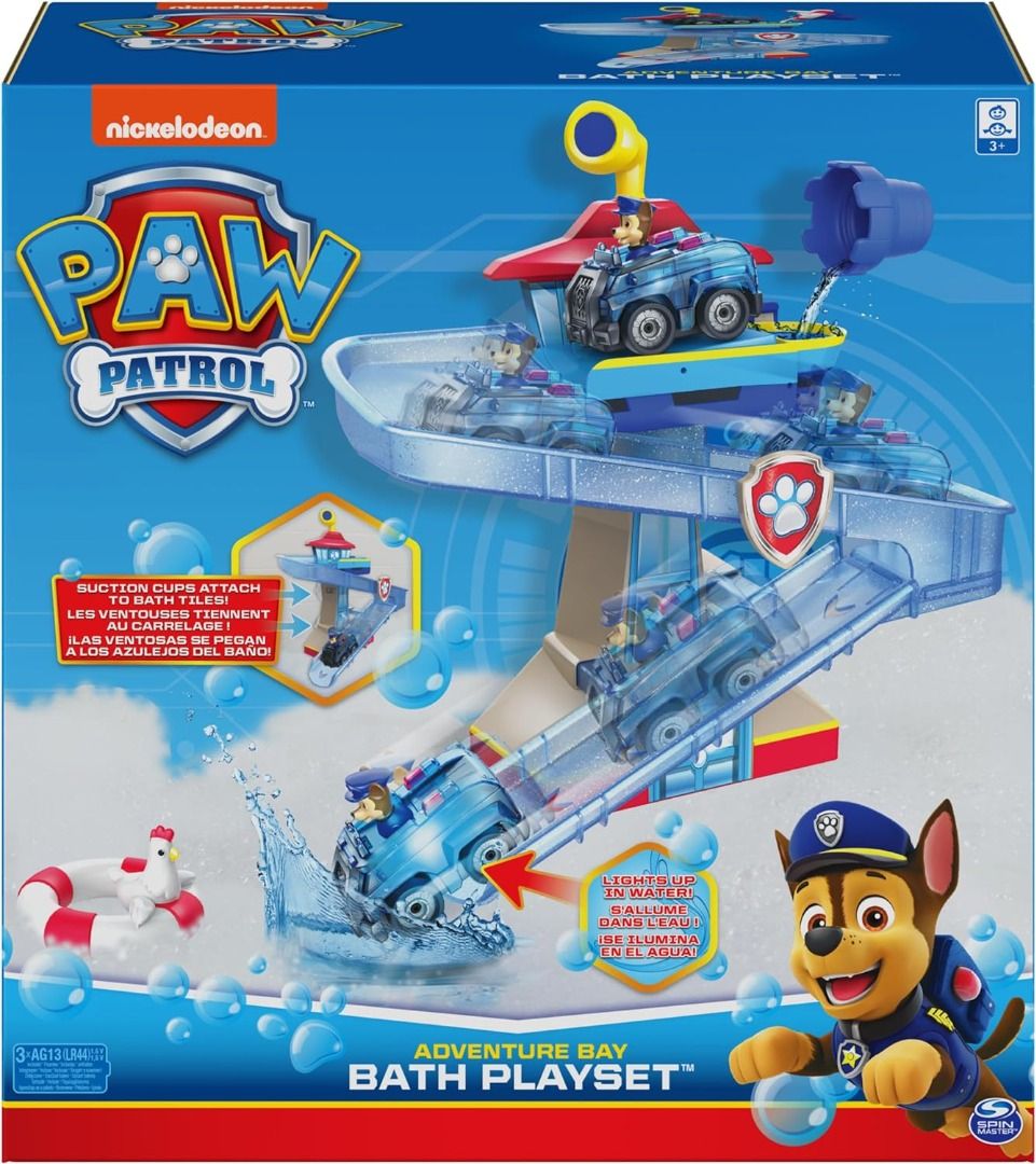 Paw patrol water rescue pack 水槍 背囊 / Adventure Bay Bath Playset, 興趣及遊戲 ...