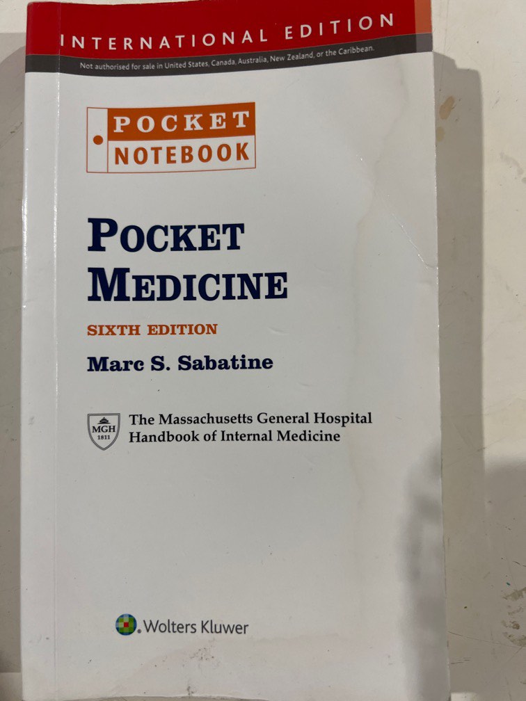 Pocket Medicine 6th Edition by Marc S. Sabatine, Hobbies & Toys, Books ...