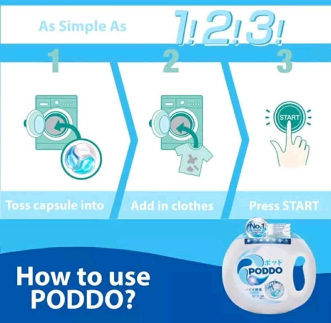 Poddo Laundry 38 Capsules, Furniture & Home Living, Cleaning & Homecare ...