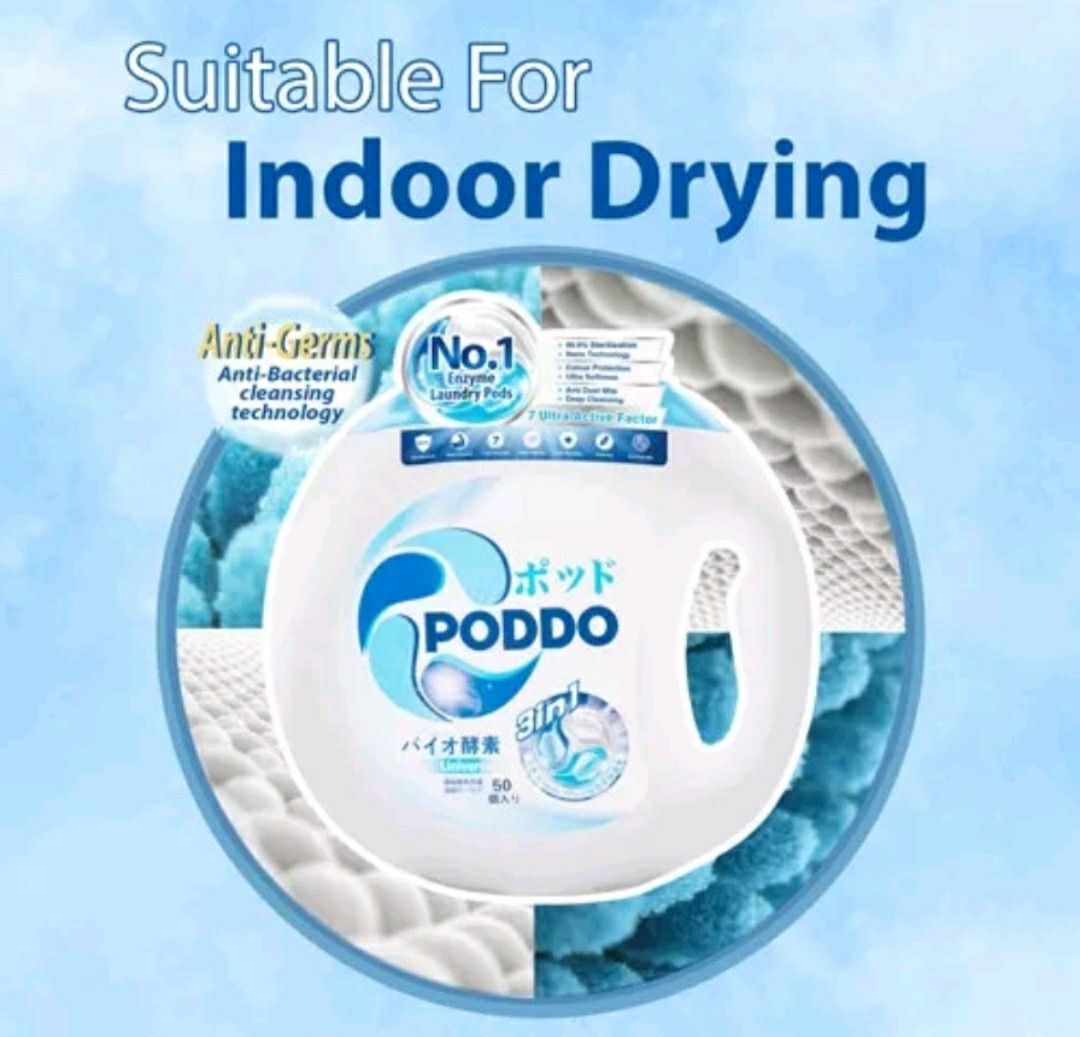 Poddo Laundry Capsule 50pcs, Furniture & Home Living, Cleaning ...