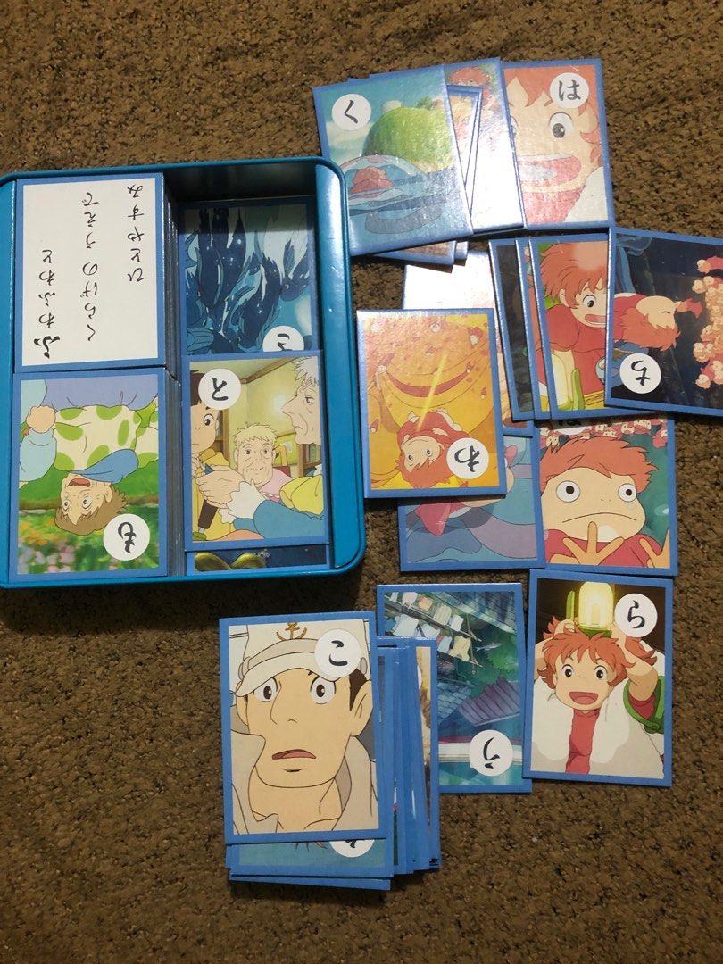 Ponyo Karuta card game set, Hobbies & Toys, Toys & Games on Carousell