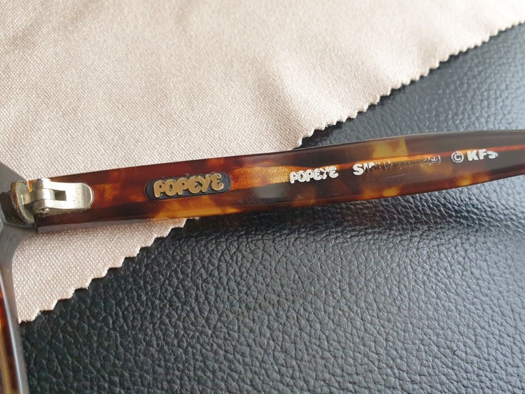 Popeye Tortoise Acetate Eyeglass Frame, Men's Fashion, Watches ...