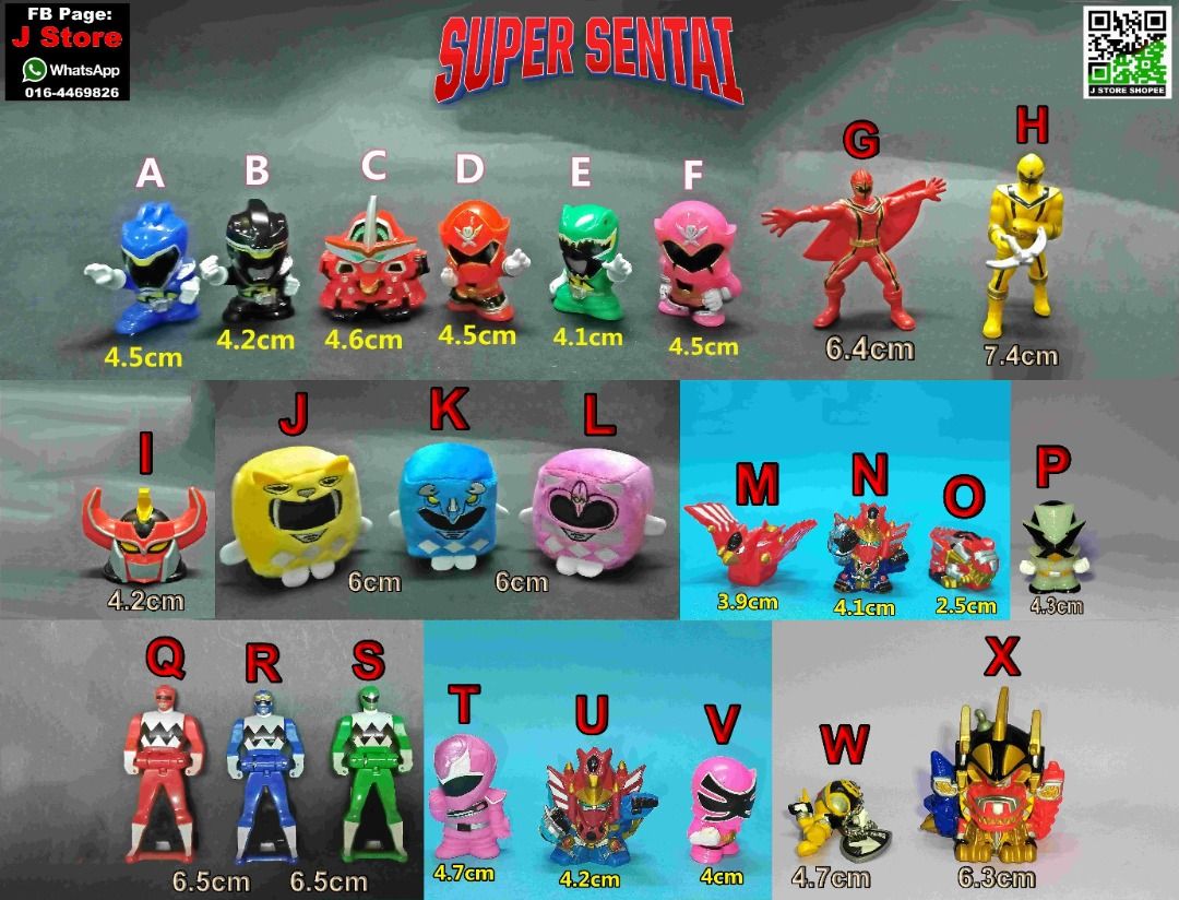 Power ranger super sentai figure 5 ( J Store ), Hobbies & Toys, Toys ...