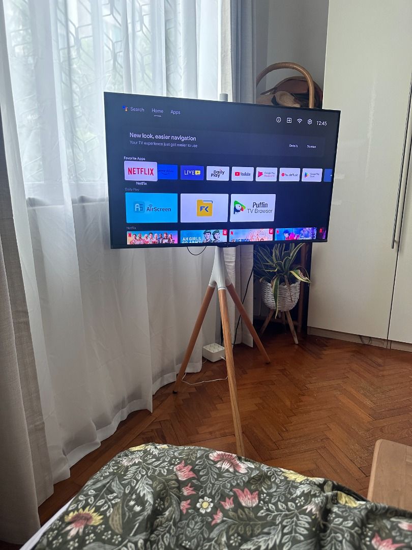 TV Stand tripod ONLY (oak wood) - NOT TV, Furniture & Home Living ...