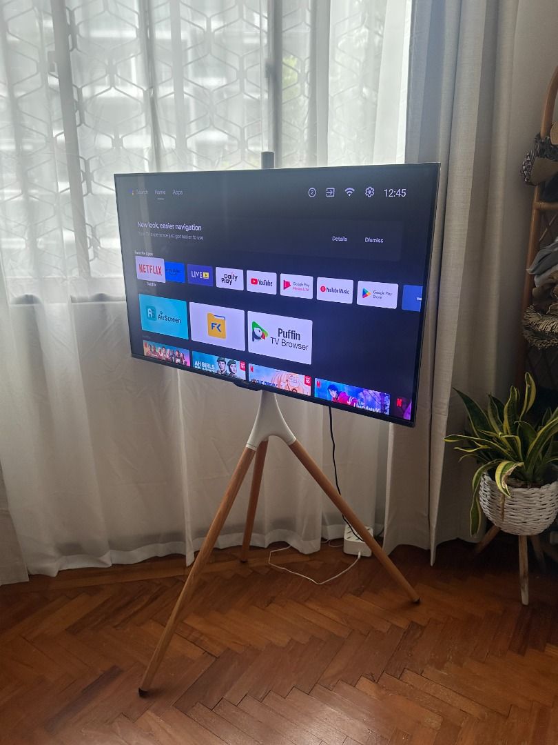 TV Stand tripod ONLY (oak wood) - NOT TV, Furniture & Home Living ...