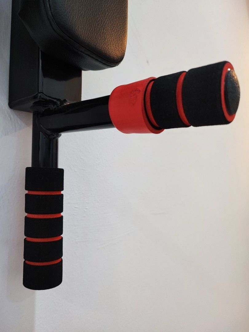 Pull Chin up bar dip parallel bar leg raise wall mount hung, Sports ...