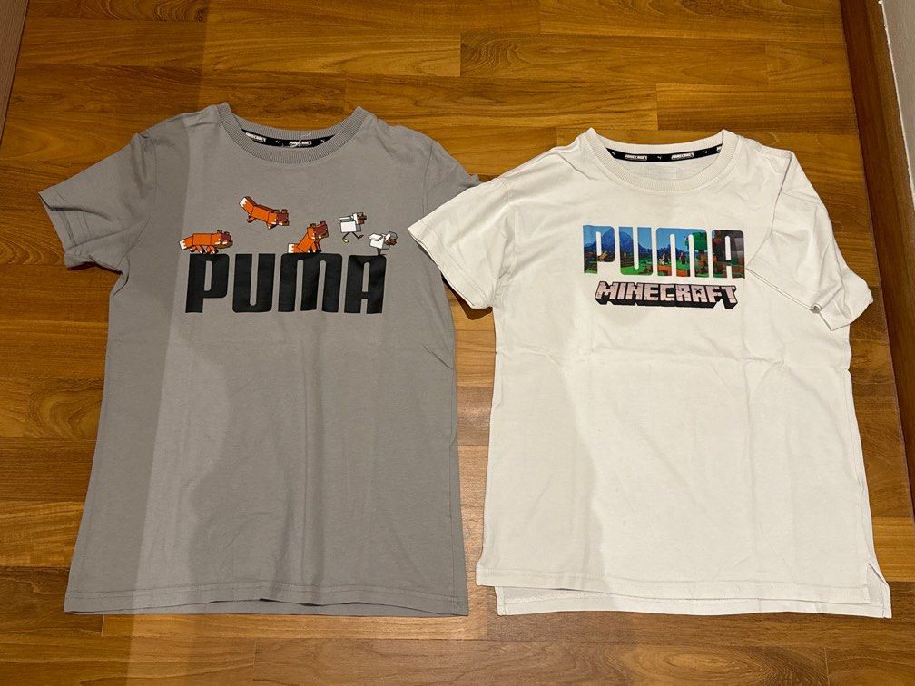 Puma Minecraft tees size 150/160, Babies & Kids, Babies & Kids Fashion ...