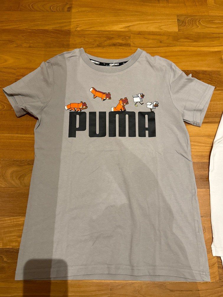 Puma Minecraft tees size 150/160, Babies & Kids, Babies & Kids Fashion ...