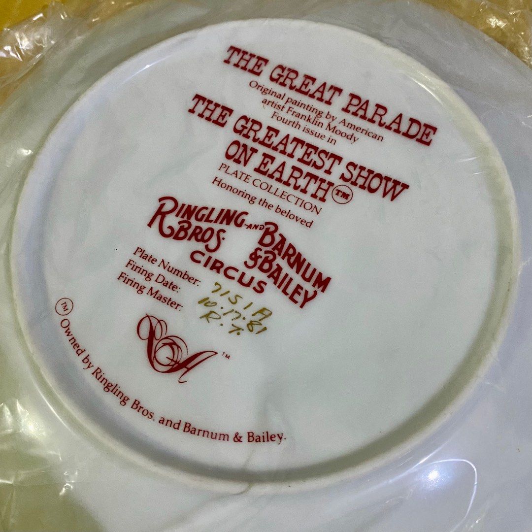 RINGLING BROTHERS BARNUM & BAILEY CIRCUS THE GREAT PARADE PLATE #7151A ...