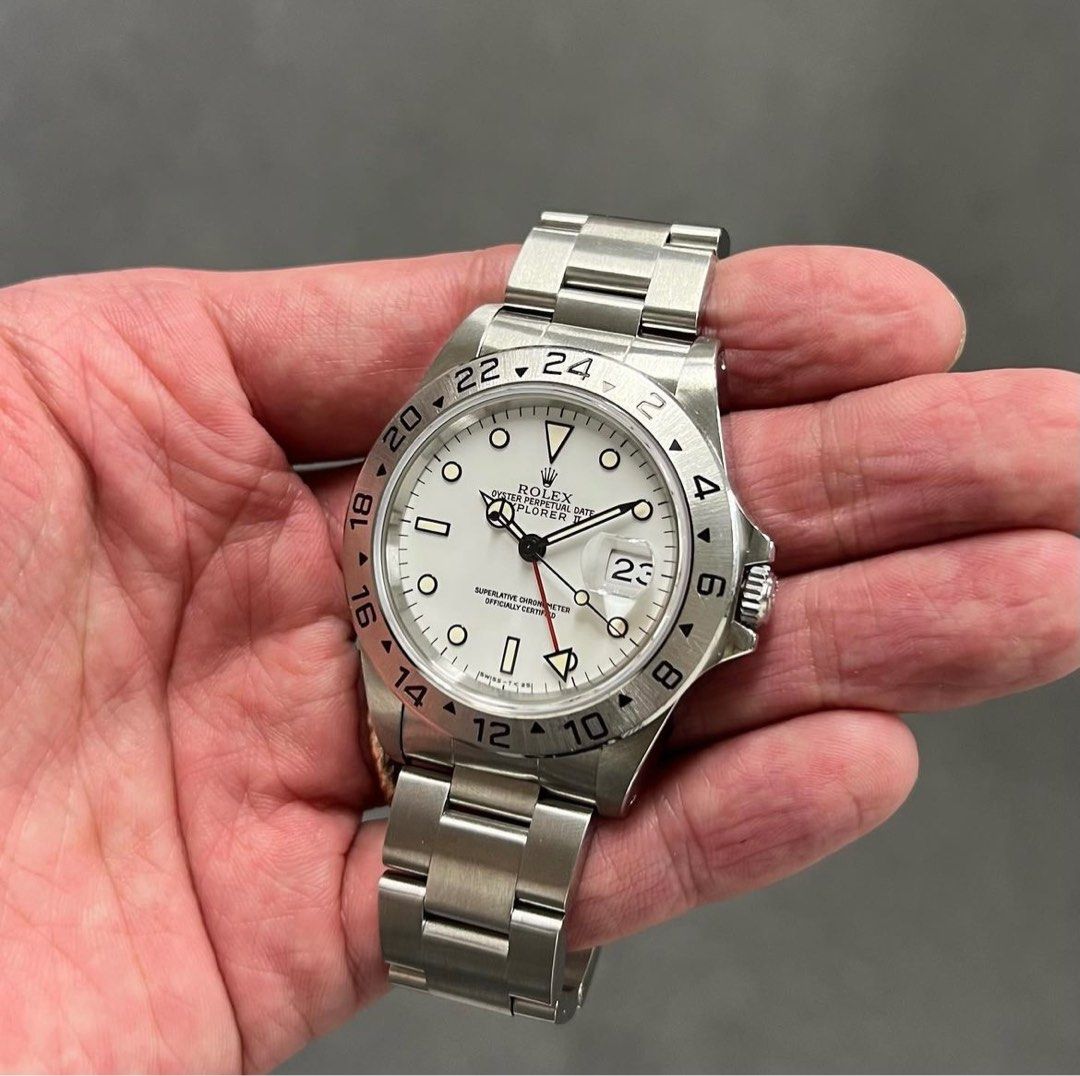 [Full Set] Rolex Explorer 2 Polar Tritium 16570 (with cream), Luxury ...