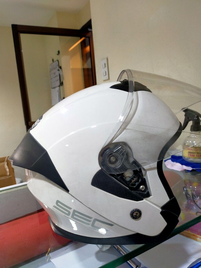SEC BORDER DUAL VISOR MED SIZE HALF FACE HELMET, Motorbikes, Motorbike ...