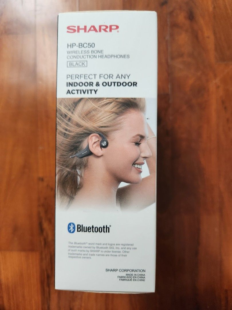 SHARP HP-BC50 Wireless Bone Conduction Headphones, Audio, Headphones ...