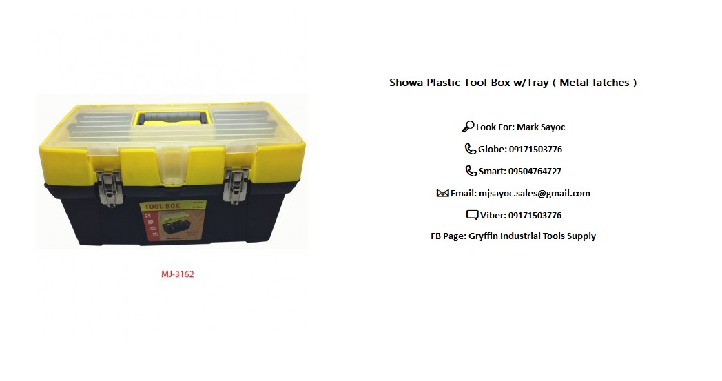 Showa Plastic Tool Box w/Tray ( Metal latches ), Commercial & Industrial, Industrial Equipment ...