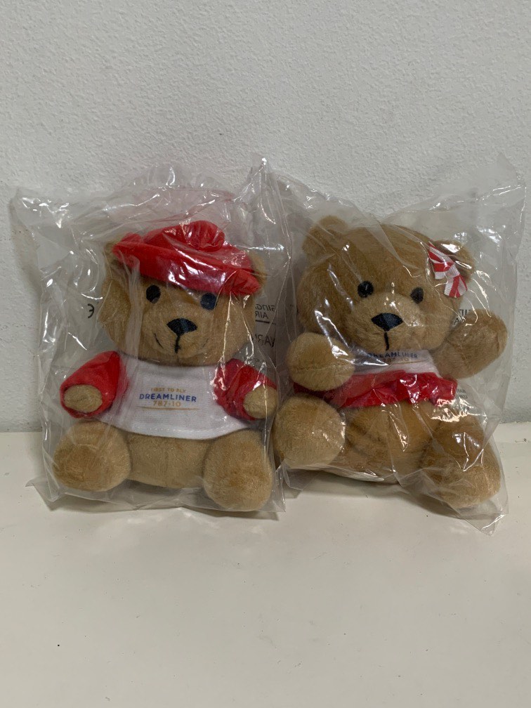 Singapore Airline SIA First To Fly Dreamliner 787-10 Teddy Bear Couple ...