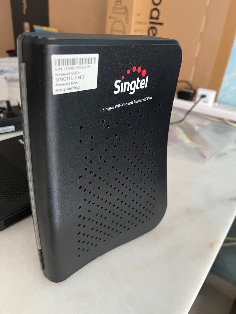 Singtel router and optical network router, Computers & Tech, Parts ...