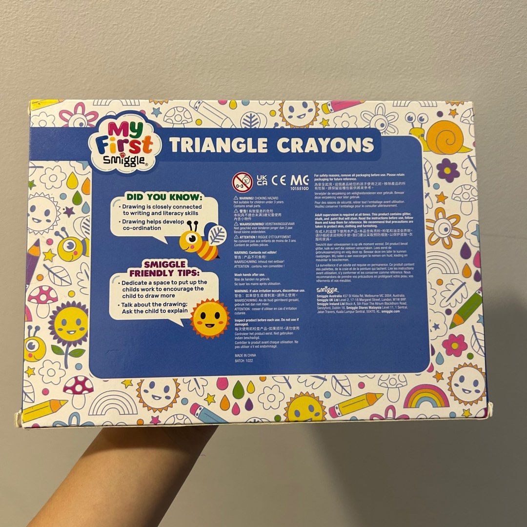 Smiggle My First Smiggle Triangle Crayons, Hobbies & Toys, Stationery ...