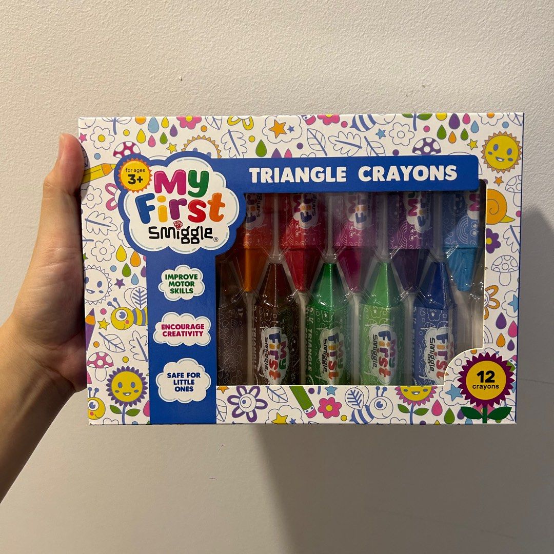 Smiggle My First Smiggle Triangle Crayons, Hobbies & Toys, Stationery ...