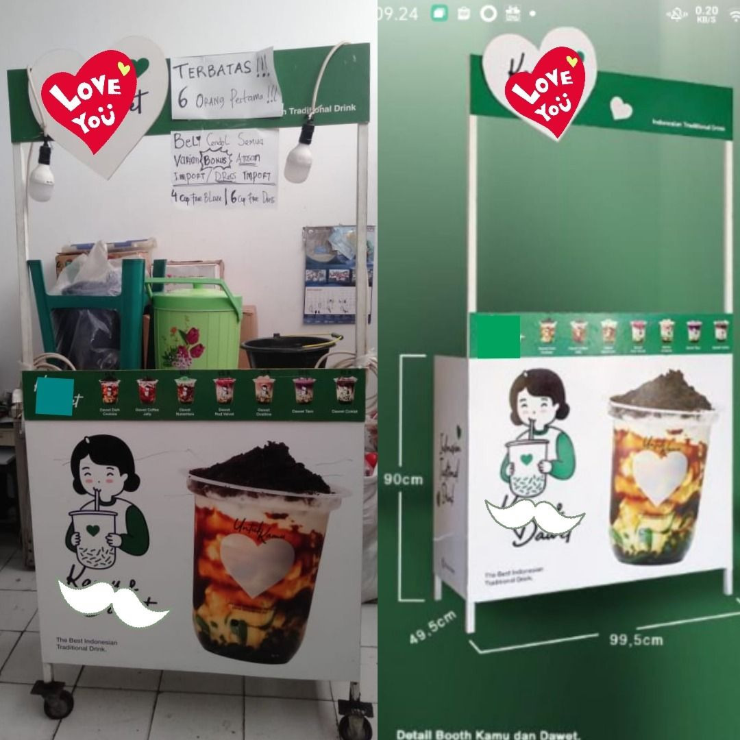 Stand/booth/gerobak jual minuman Bekas, Serba Serbi, Others di Carousell