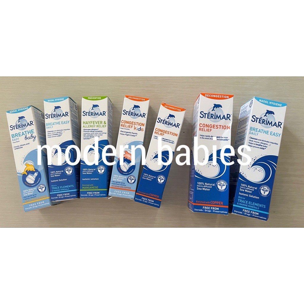Sterimar Baby Sterimar Congestion Sterimar Hayfever Sterimar Kid Relief ...