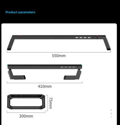 SUPERIOR Monitor Stand with USB Port & Phone Holder Foldable Desktop ...
