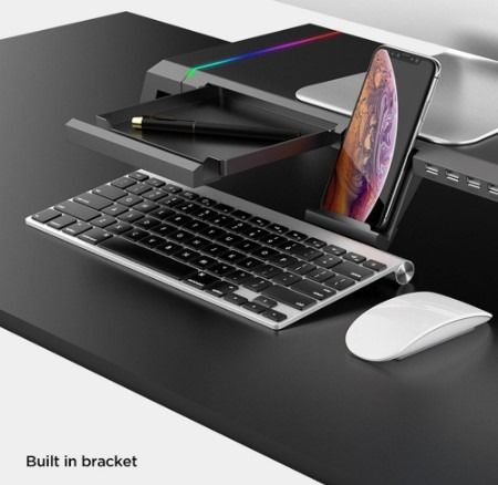 SUPERIOR Monitor Stand with USB Port & Phone Holder Foldable Desktop ...
