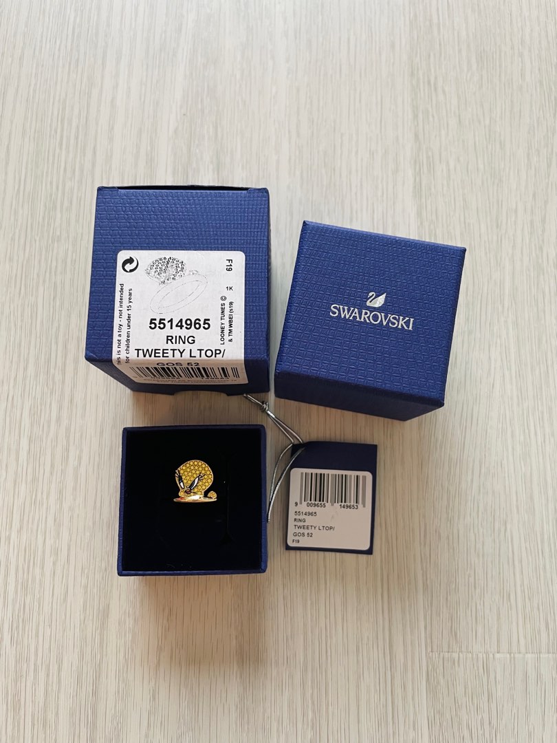 Swarovski Looney Tunes Tweety Motif Ring, Women's Fashion, Jewelry ...