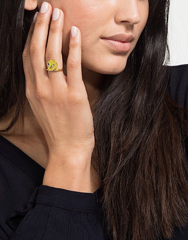 Swarovski Looney Tunes Tweety Motif Ring, Women's Fashion, Jewelry ...