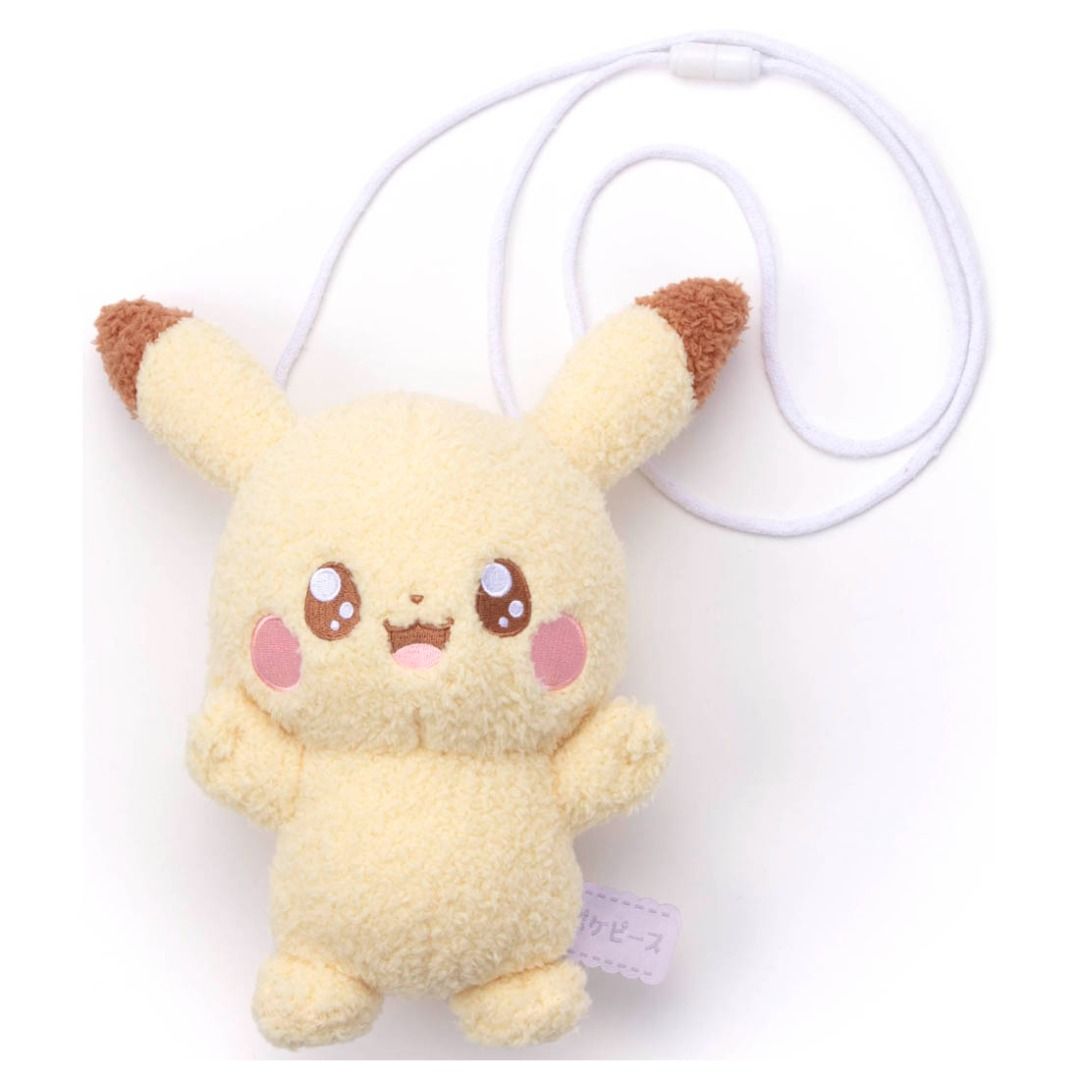Takara Tomy Pokepeace Series Plush Pochette Pouch Pikachu / Pocchama / Hibani / Nyasupa / Mokuro ...