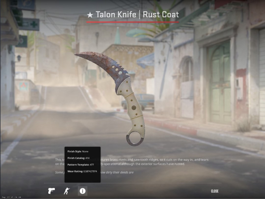 Talon Knife Rust Coat - CS2 CSGO CS:GO, Video Gaming, Gaming ...