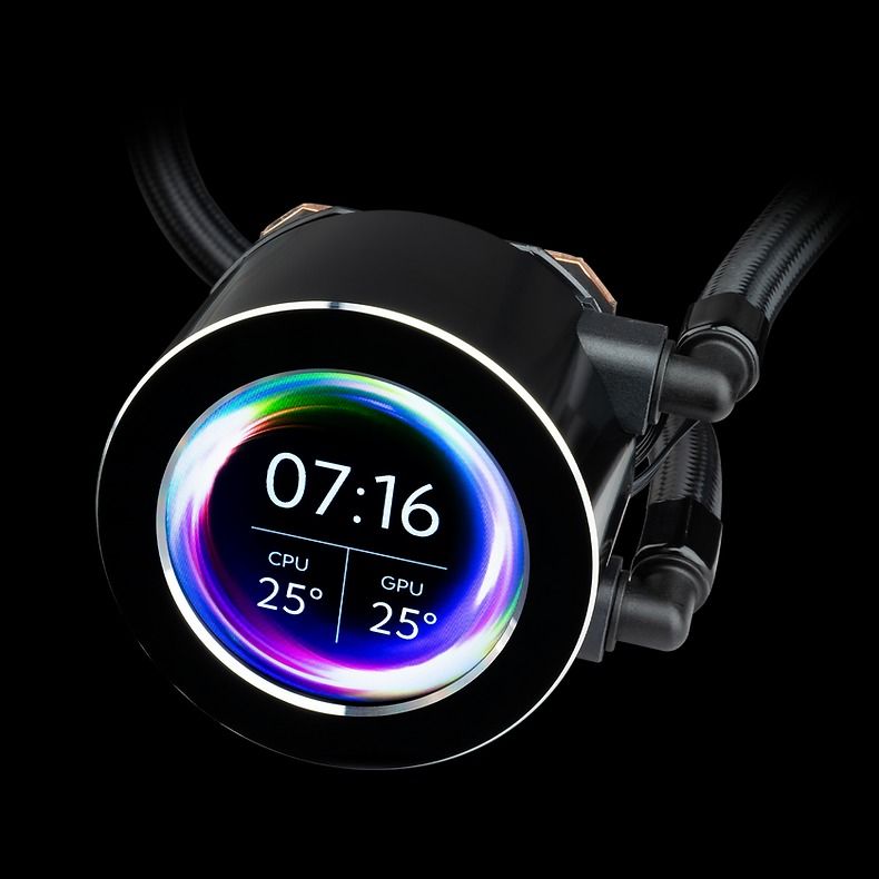 Tecware Eclipse 240 360 Black White Argb Lcd Aio Cpu Cooler Computers