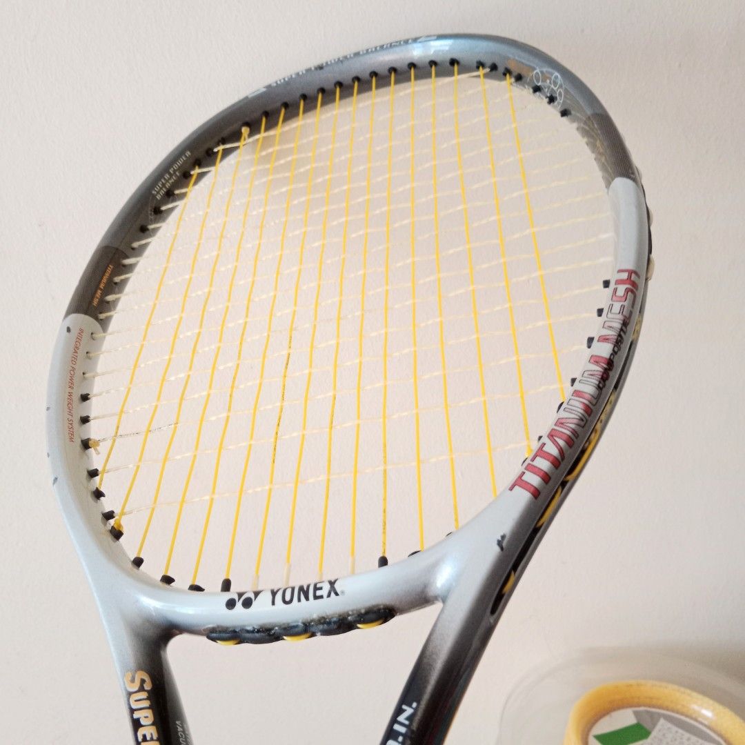 Tennis racket Yonex made in Japan racquet with new strings, Sports ...