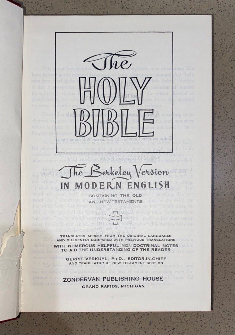 The Holy Bible The Berkeley Version in Modern English, Hobbies & Toys ...