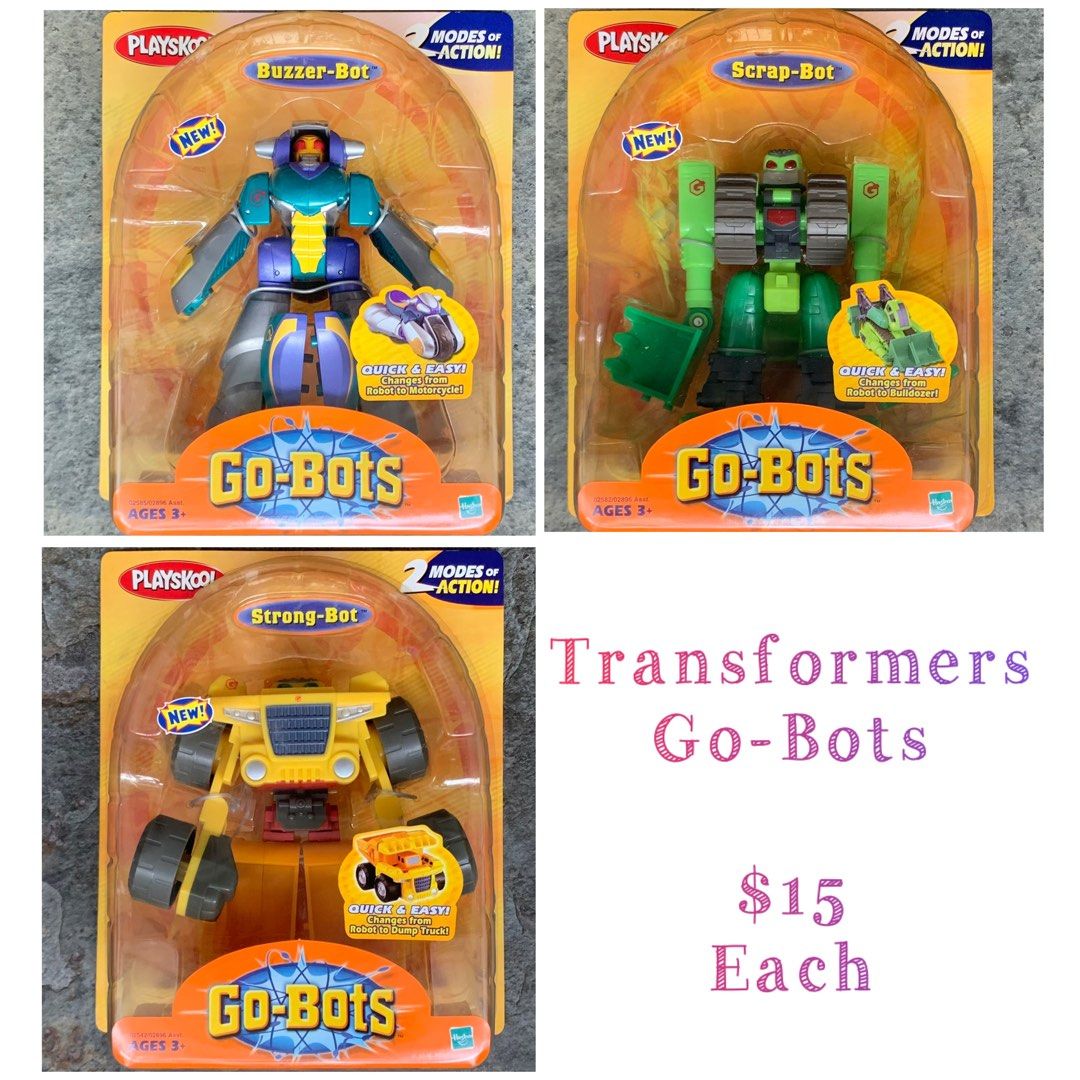 Transformers Strong-Bot, Scrap-Bot & Buzzer Bot Go-Bot series Basic ...