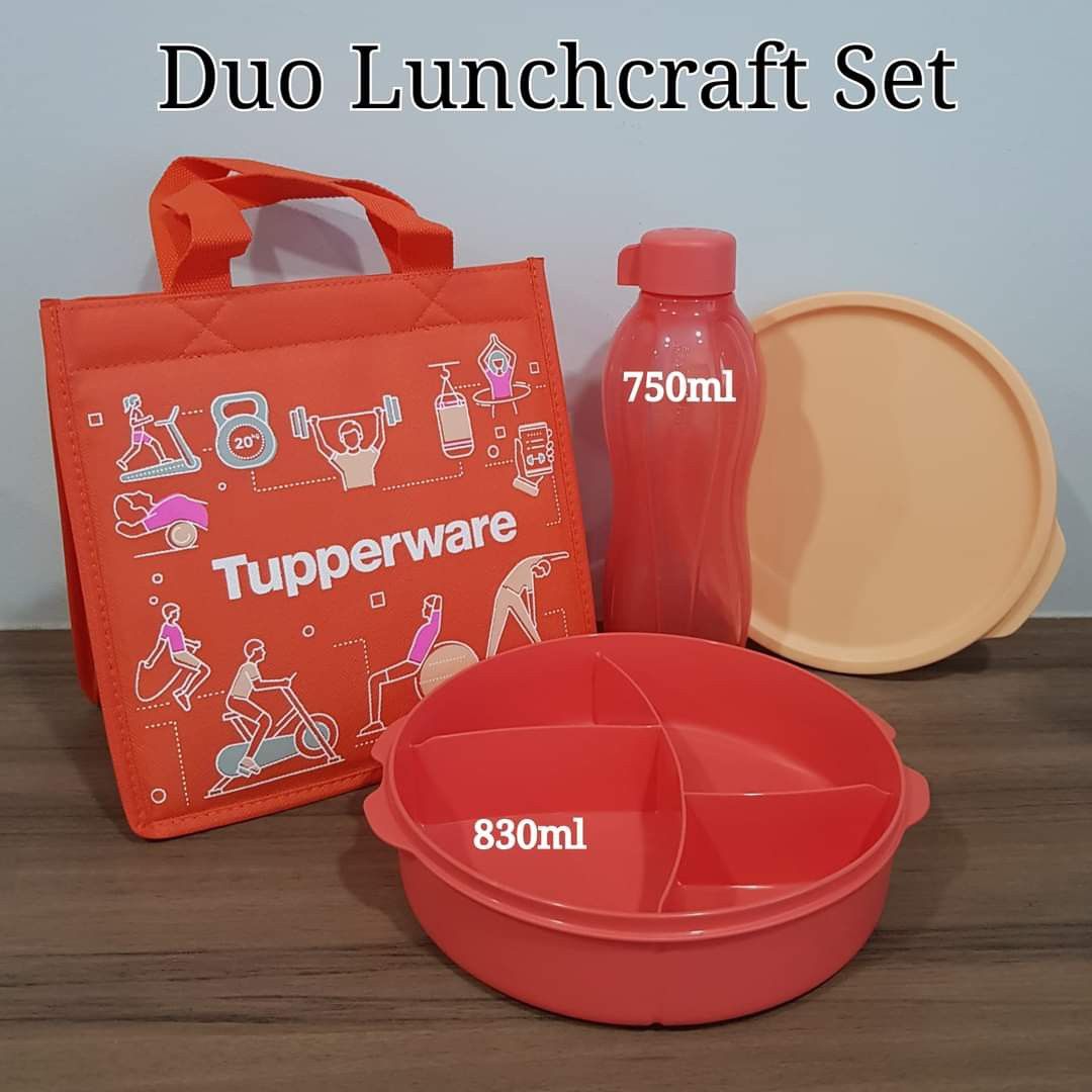 Tupperware orange Lunch craft set, Furniture & Home Living, Kitchenware ...