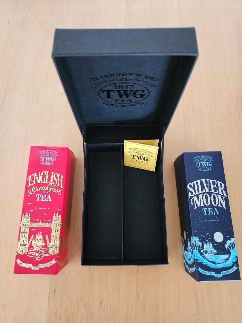TWG loose tea leaves. 100gm/110gm. 2 Flavours in a TWG Gift Box ...