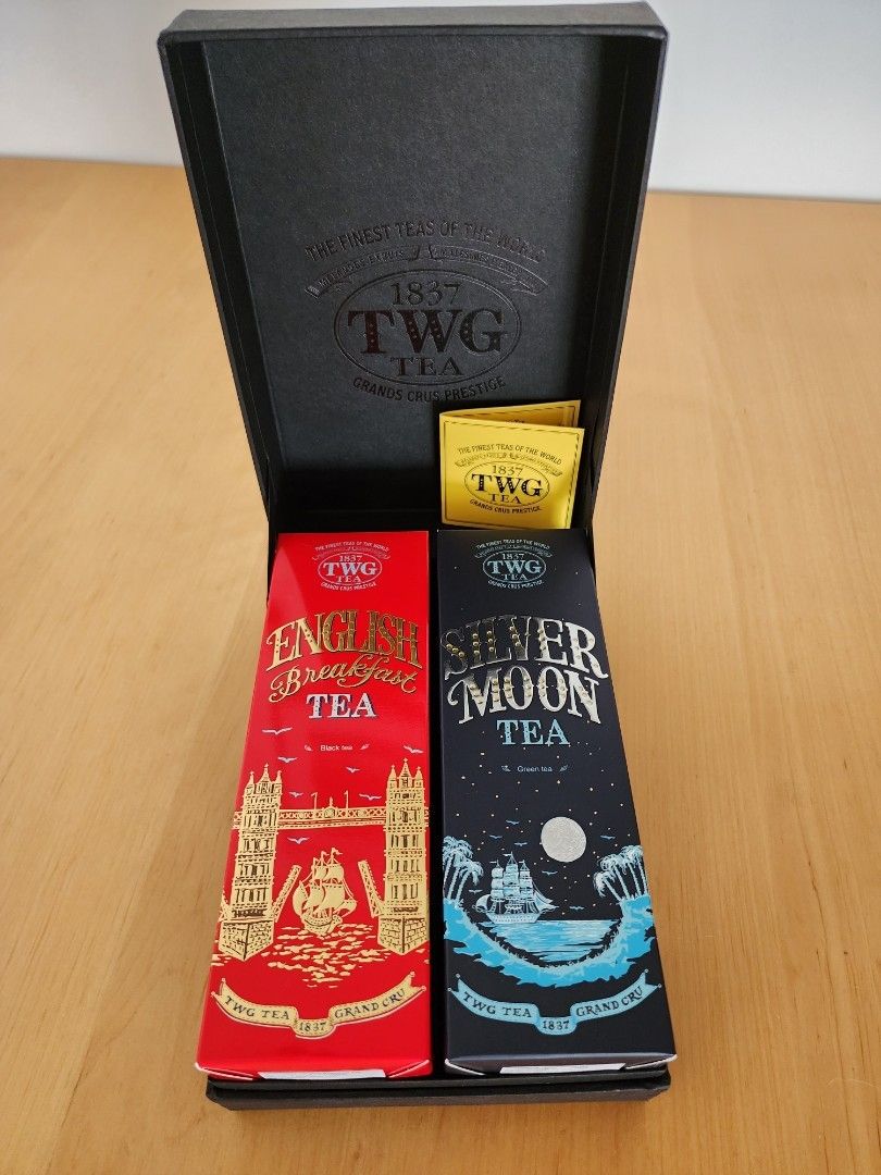 TWG loose tea leaves. 100gm/110gm. 2 Flavours in a TWG Gift Box ...