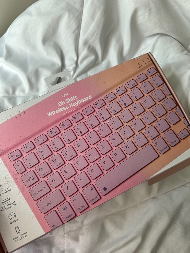 TYPO Oh Shift Wireless Keyboard IN pink Gradient, Computers & Tech ...