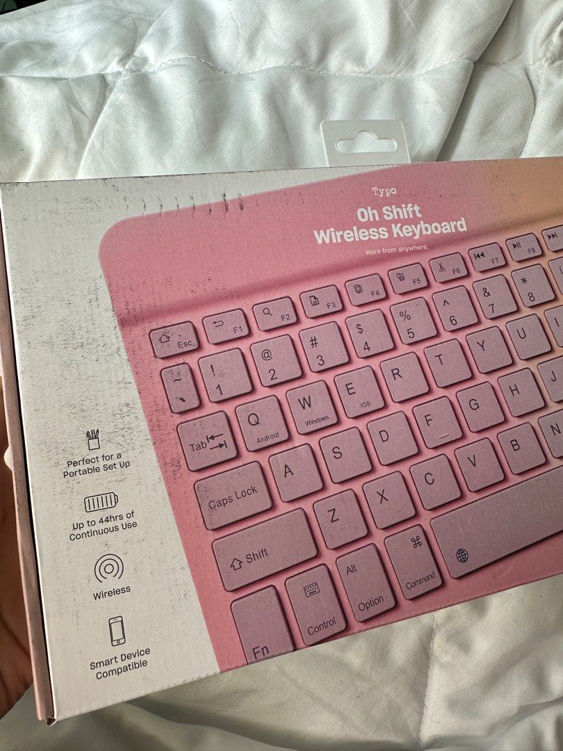 TYPO Oh Shift Wireless Keyboard IN pink Gradient, Computers & Tech ...