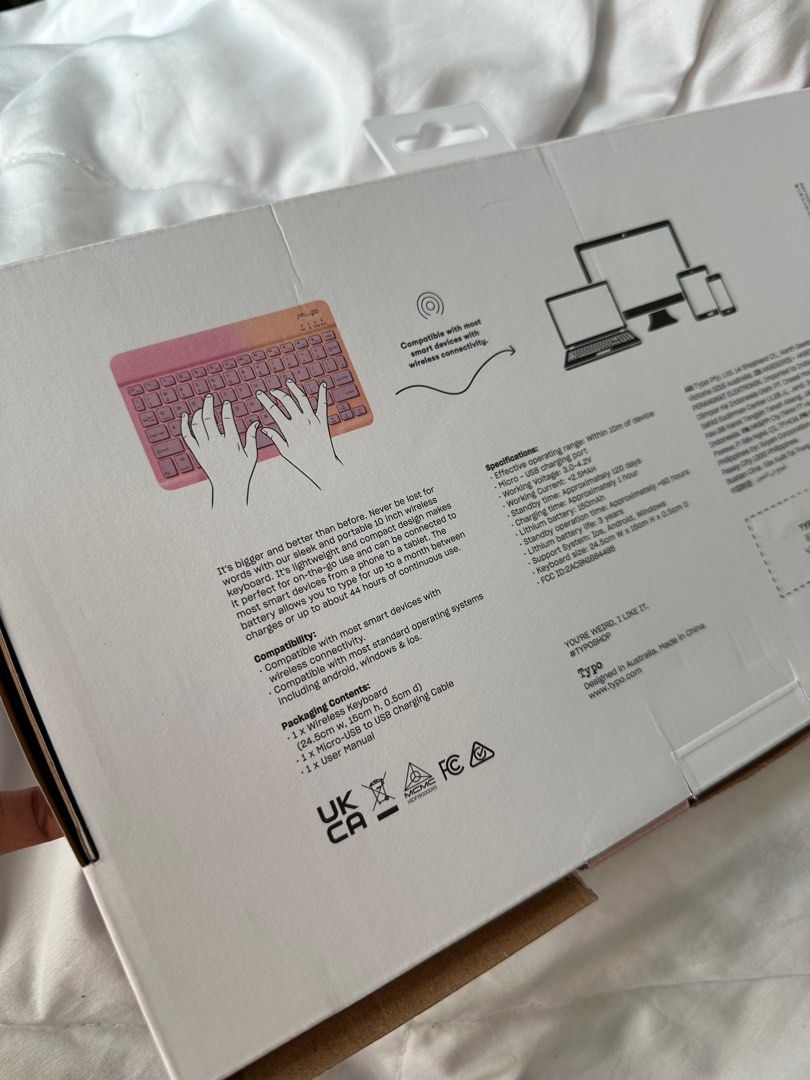 TYPO Oh Shift Wireless Keyboard IN pink Gradient, Computers & Tech ...