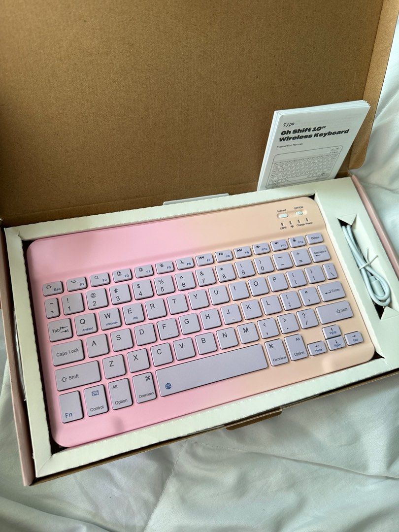 TYPO Oh Shift Wireless Keyboard IN pink Gradient, Computers & Tech ...