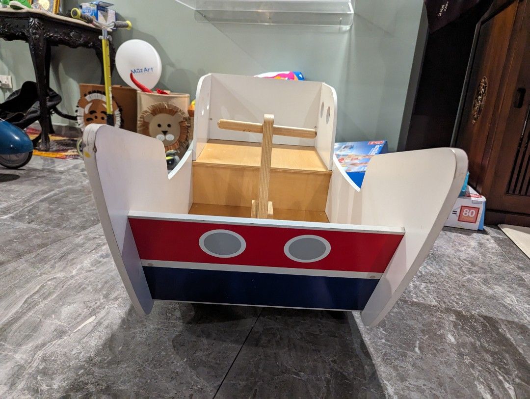 Unique rocking boat for 2 babies /toddlers to sit, Babies & Kids ...