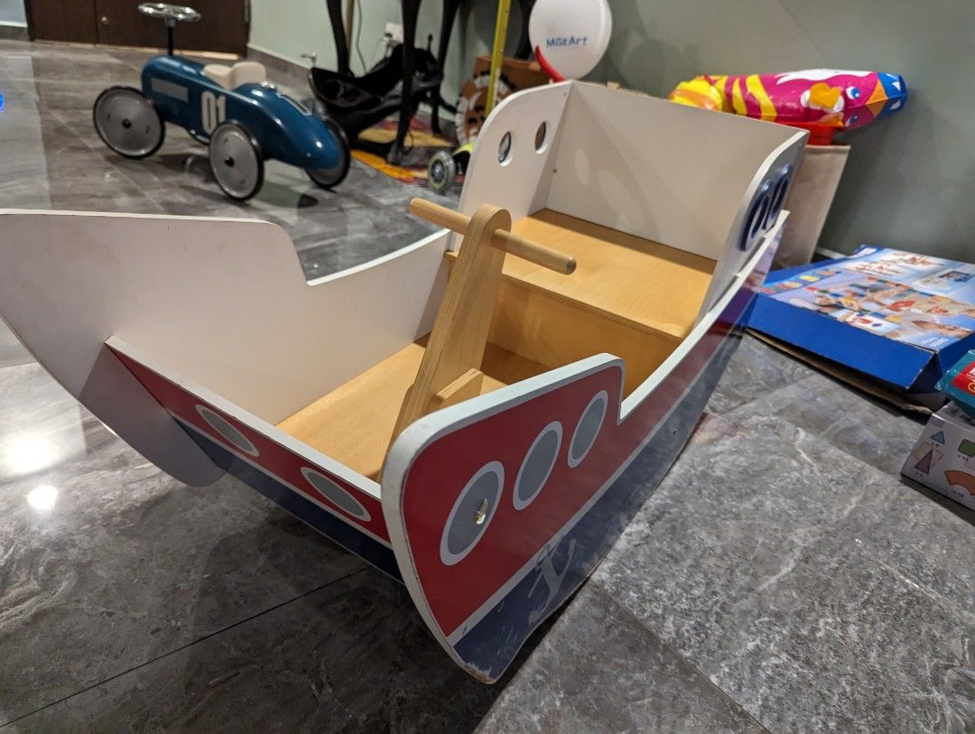 Unique rocking boat for 2 babies /toddlers to sit, Babies & Kids ...