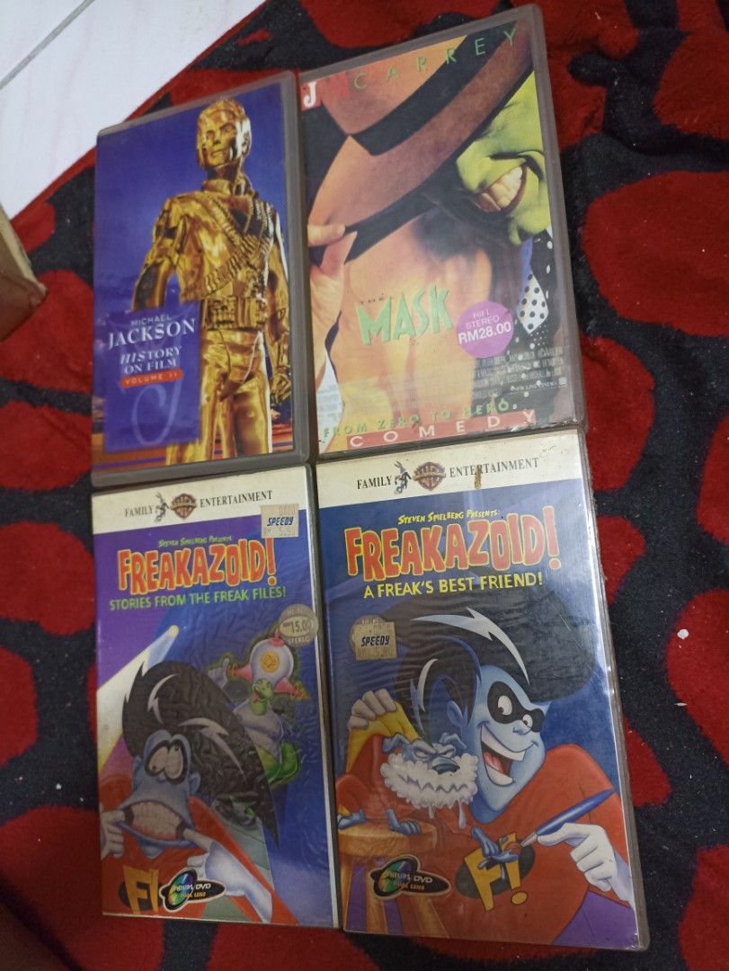 Vhs tape original and copy michael jackson the mask freakazoid, TV & Home Appliances, TV ...