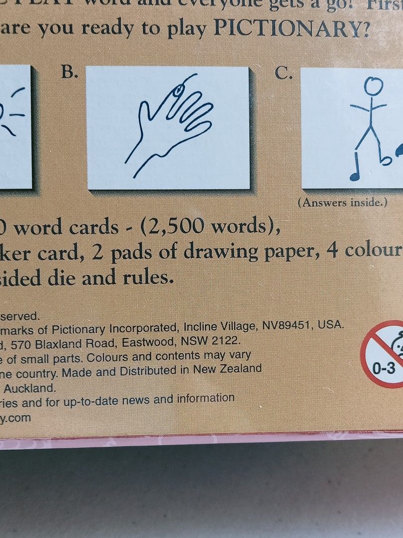 VINTAGE - PICTIONARY THE GAME OF QUICK DRAW -MB GAMES ( BRAND NEW ...