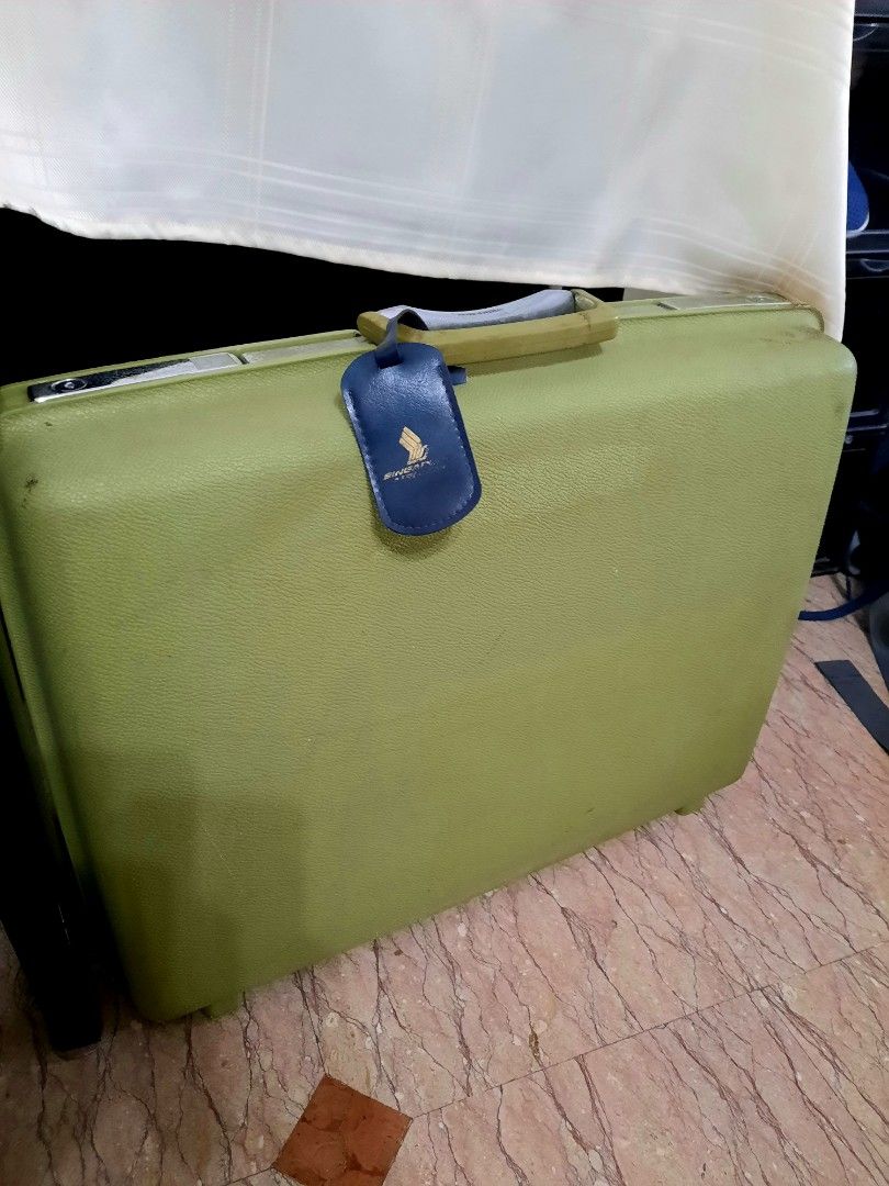 Vintage Pair of Samsonite Luggages, 1970s Saturn & Saturn II Green ...