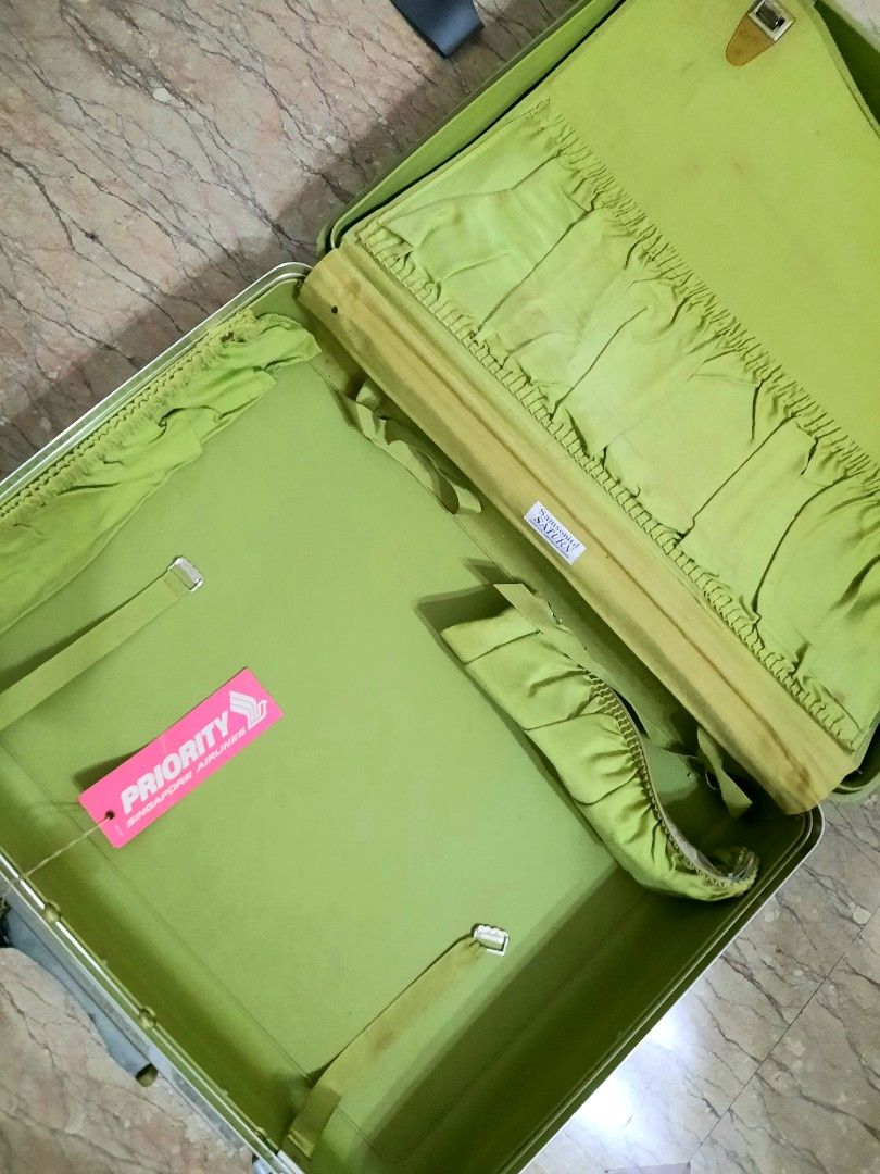 Vintage Pair of Samsonite Luggages, 1970s Saturn & Saturn II Green ...