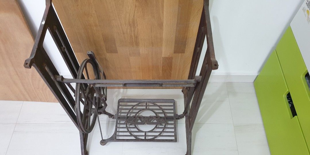 Vintage sewing machine frame/leg, Furniture & Home Living, Furniture ...